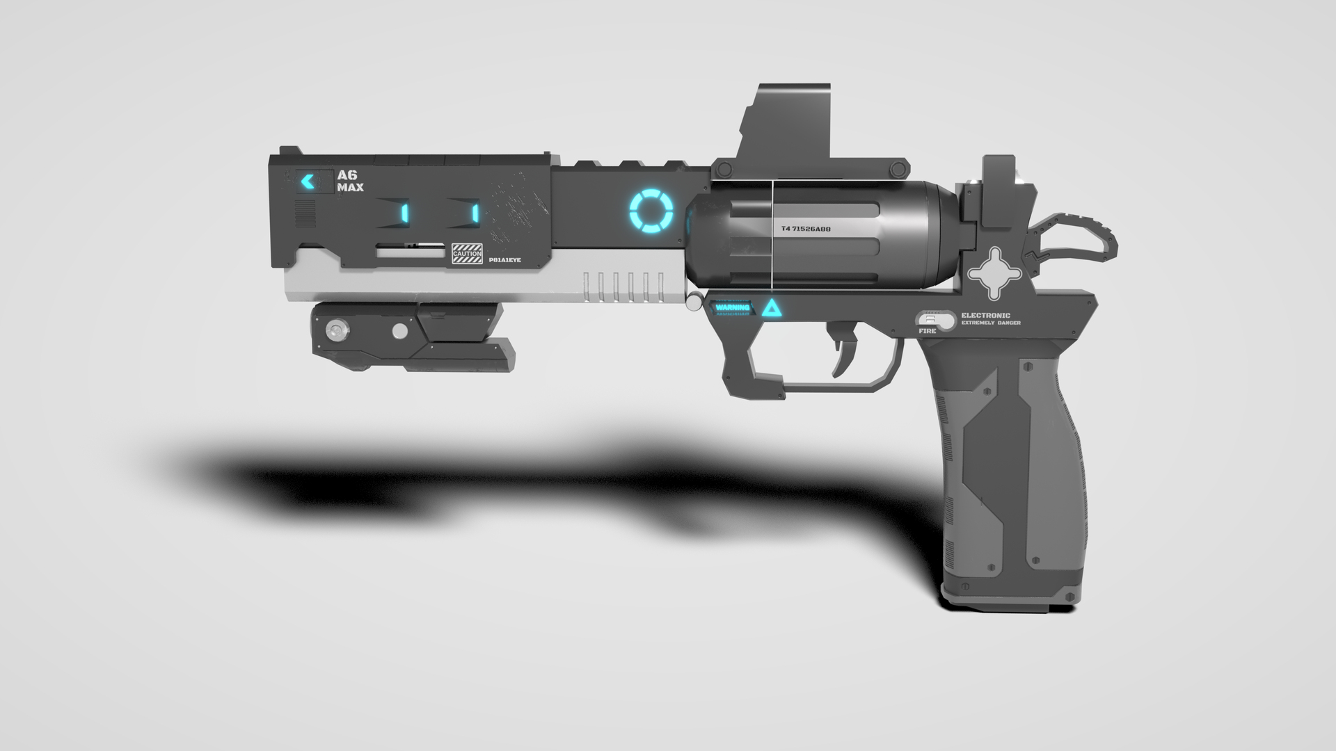 3D Model Sci-fi Revolver - TurboSquid 1962785