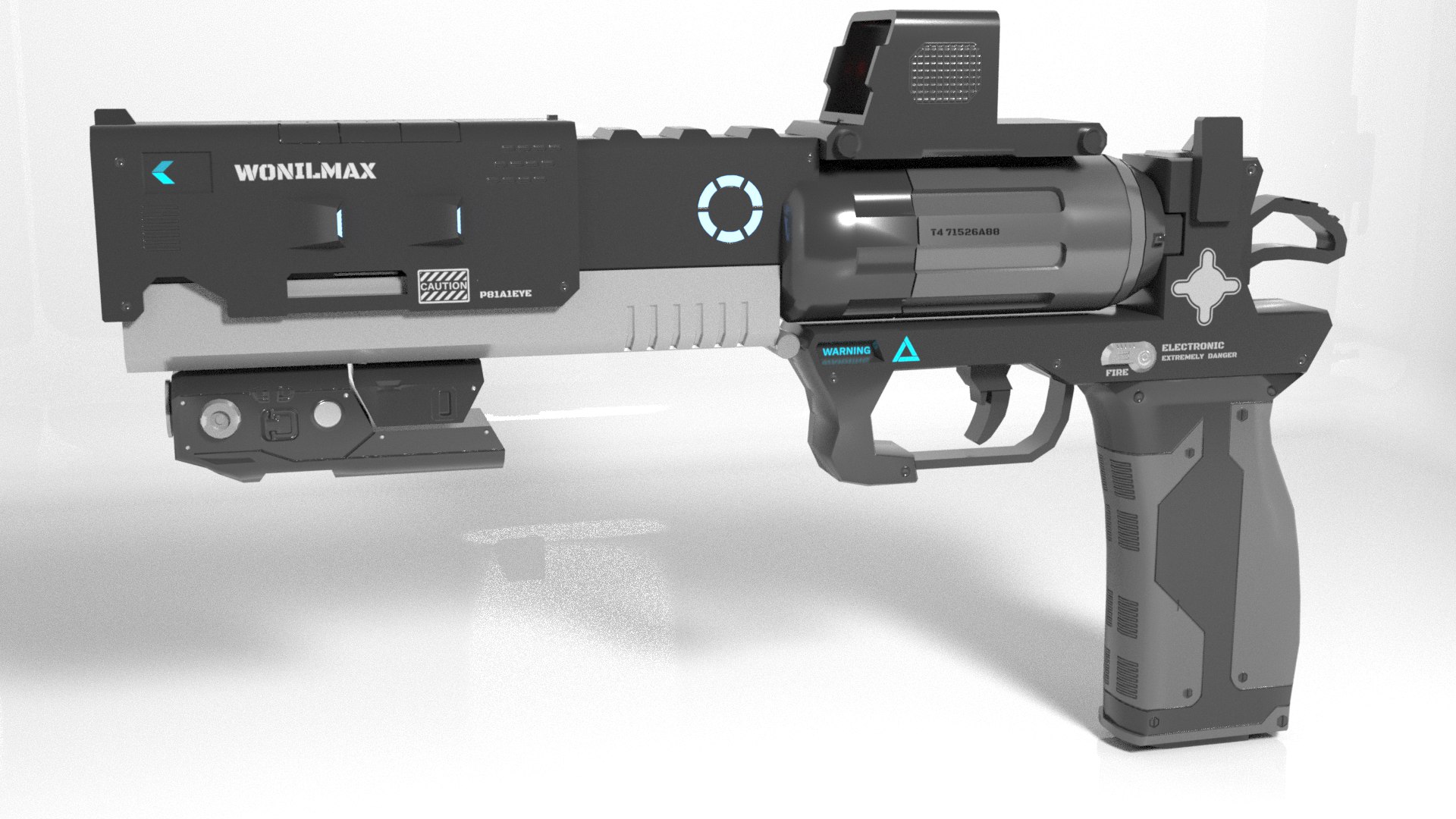 Sci-fi Revolver Modelo 3D - TurboSquid 1962785