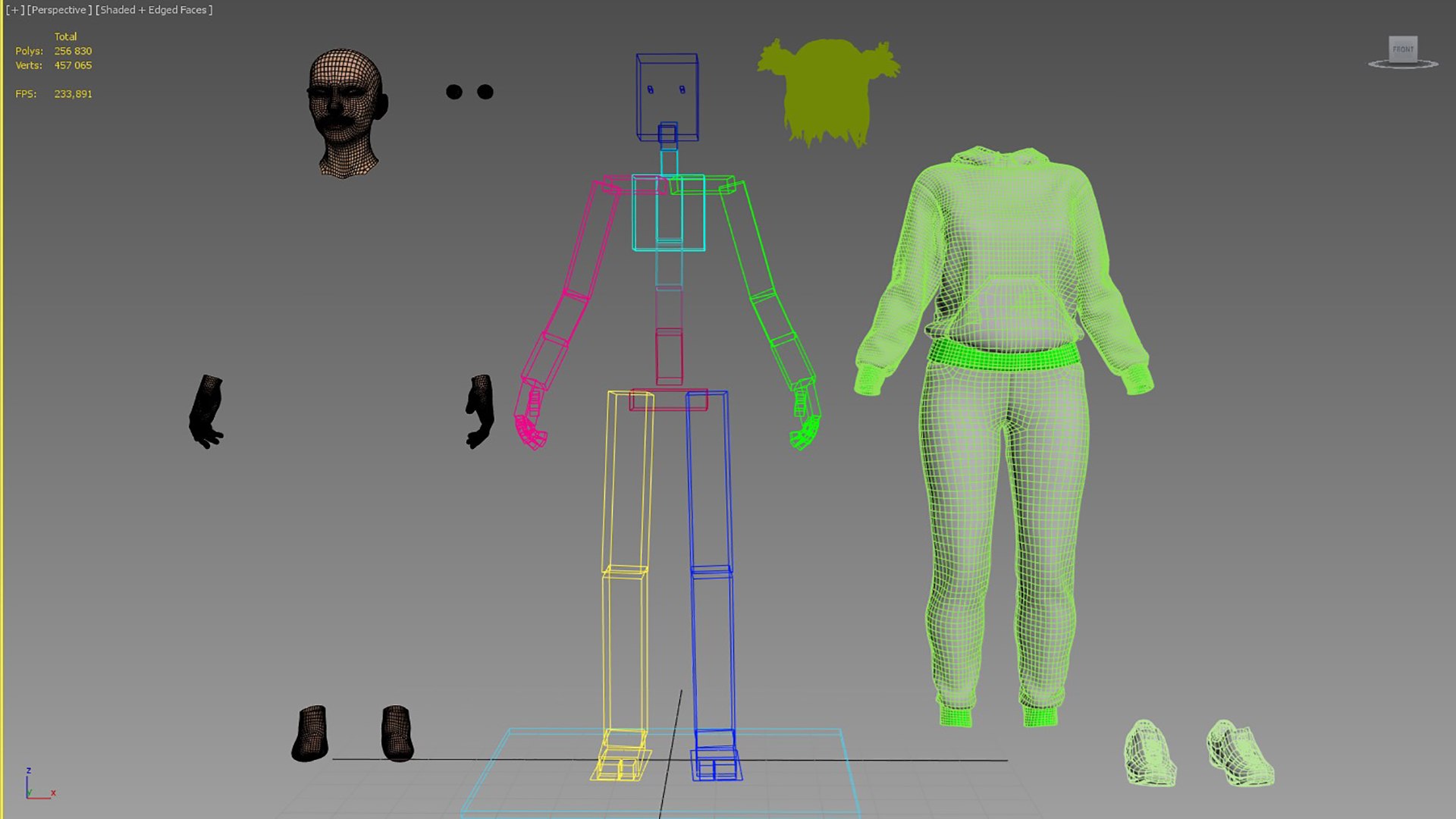 3D Girl Rig - TurboSquid 1698211