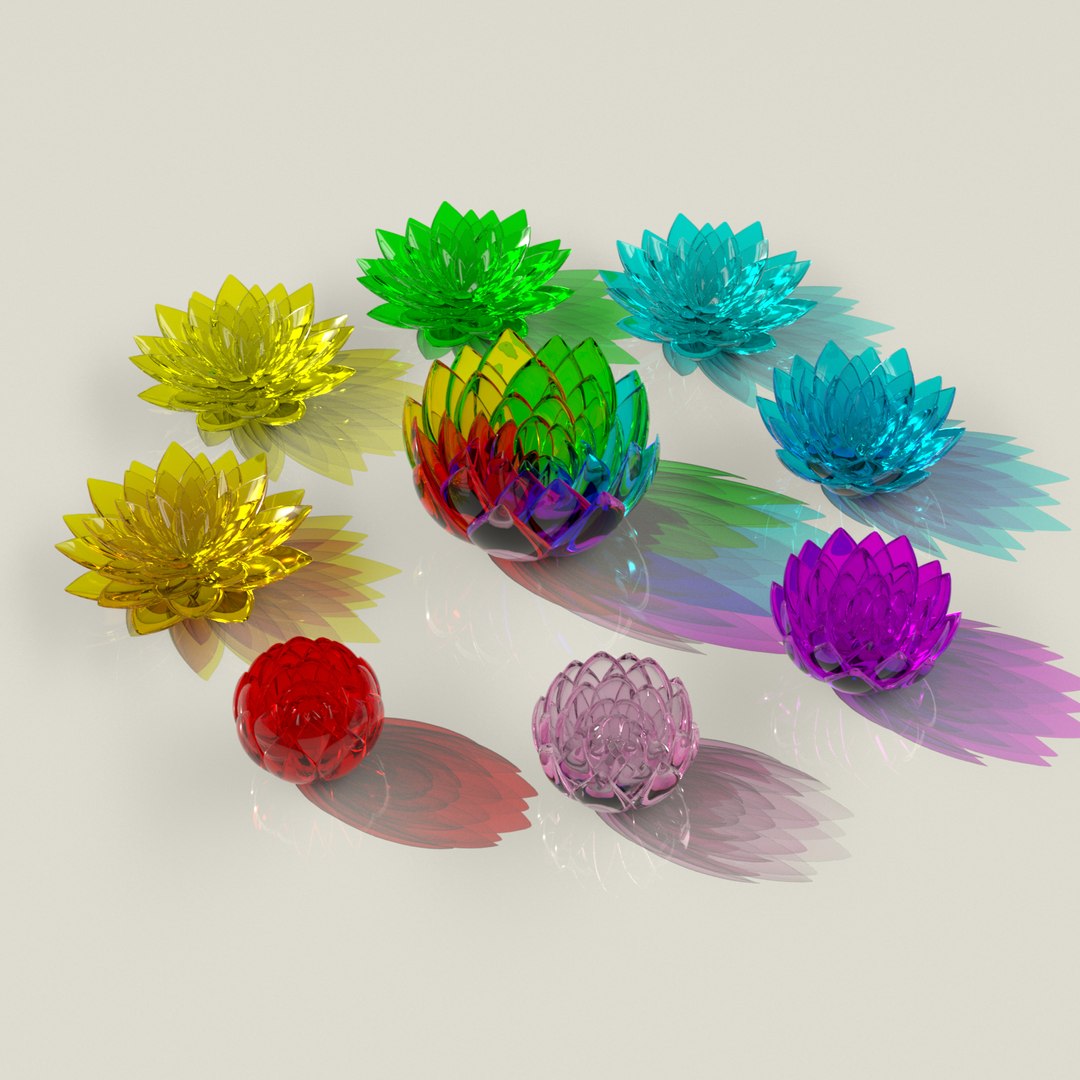 3d Crystal Flowers