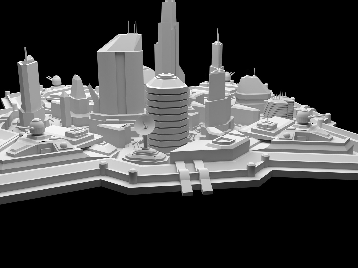 Futuristic Base City 3D model - TurboSquid 1743897