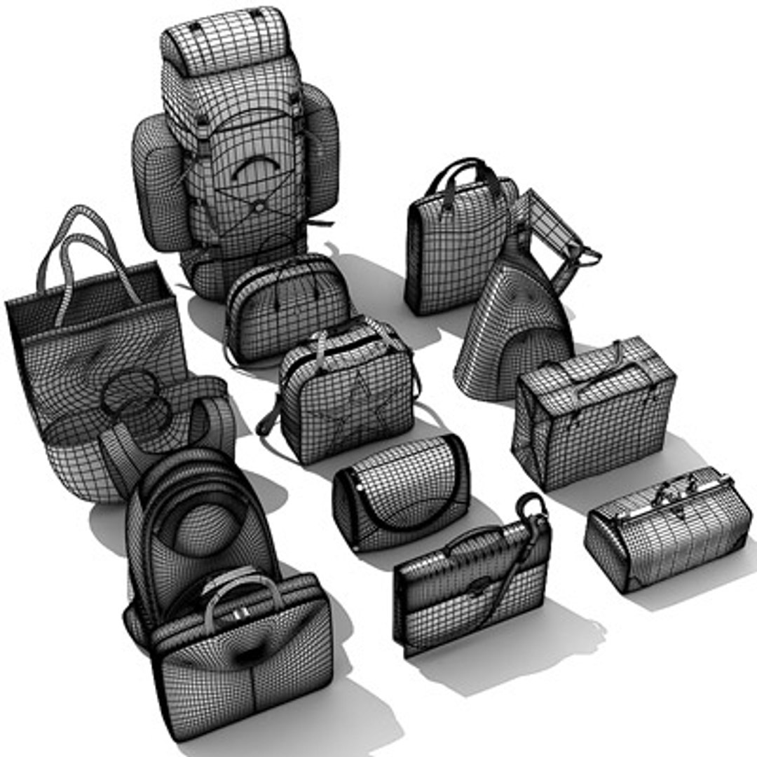Bags Fashion Retail 3d Model