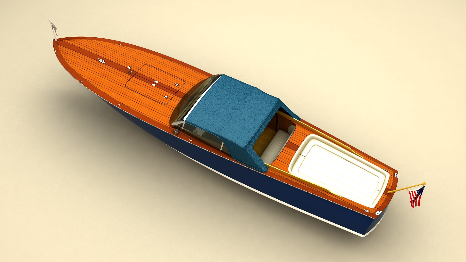 Classic Wooden Motor Boat 3D Model - TurboSquid 1973271