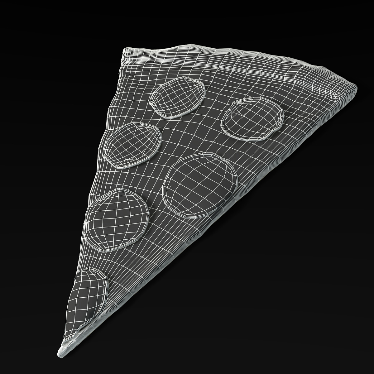 pepperoni pizza slice 3d model