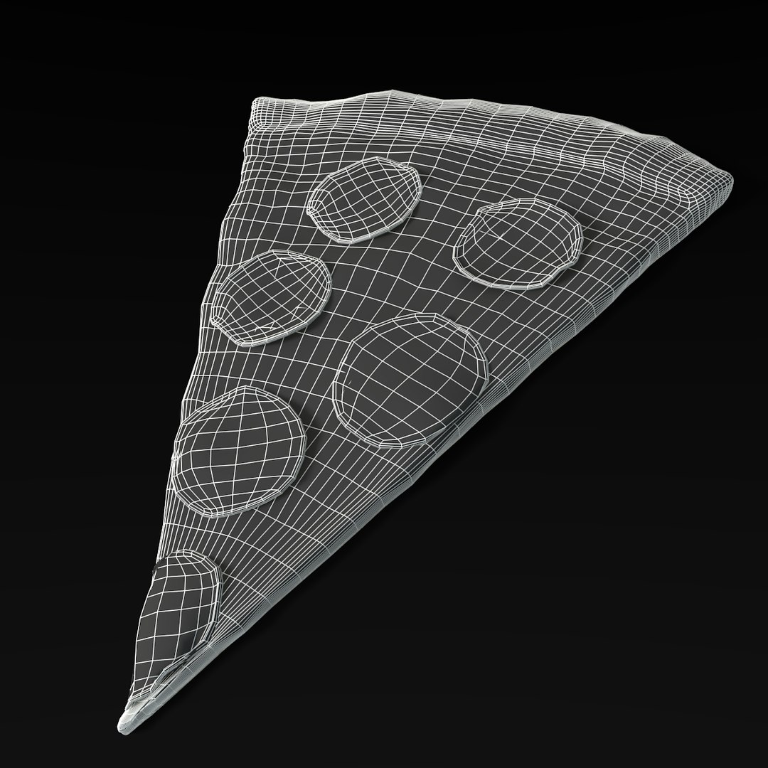 Pepperoni Pizza Slice 3d Model