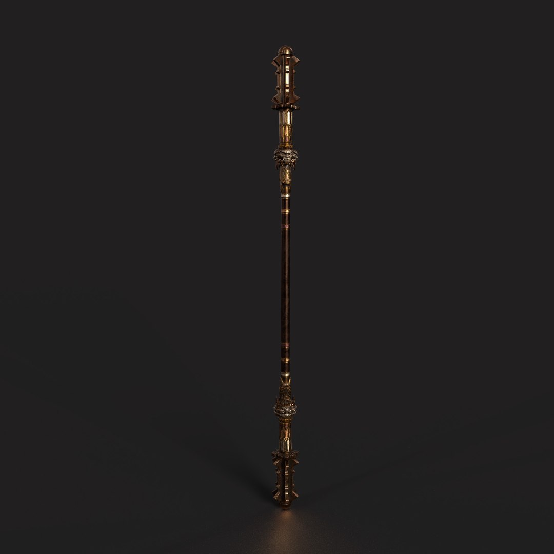 3D Combat Staff 01 V02 - TurboSquid 2431240