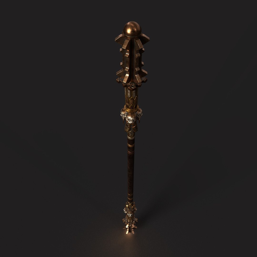 3D Combat Staff 01 V02 - TurboSquid 2431240