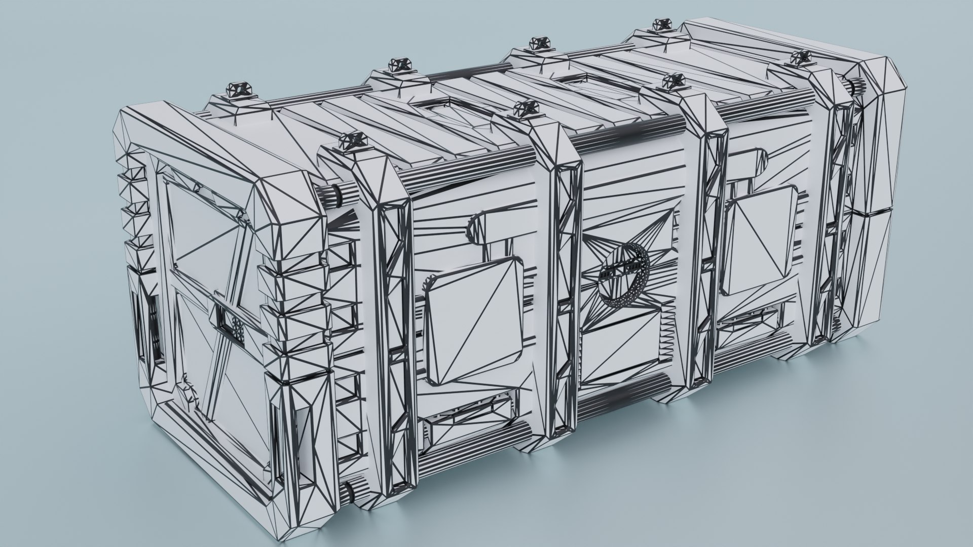 3D Model Sci-fi Futuristic Container Lowpoly PBR - TurboSquid 1900882