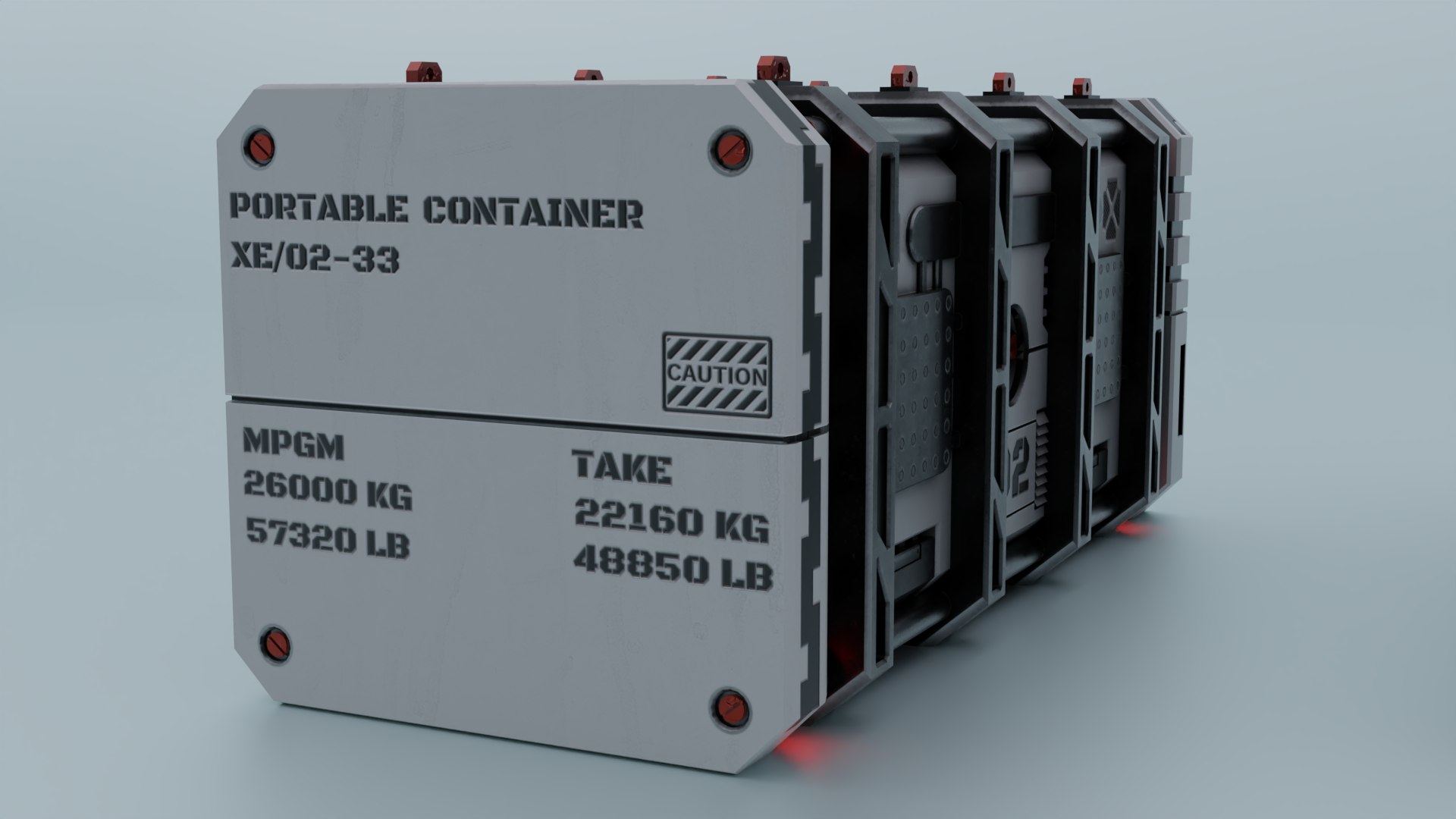 3D Model Sci-fi Futuristic Container Lowpoly PBR - TurboSquid 1900882