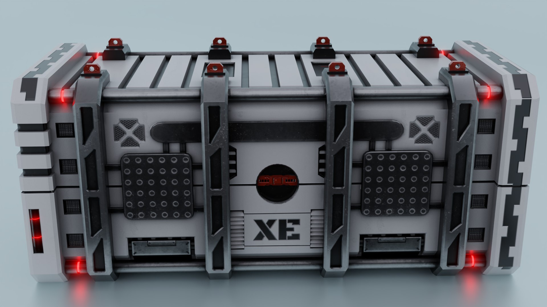 3D Model Sci-fi Futuristic Container Lowpoly PBR - TurboSquid 1900882