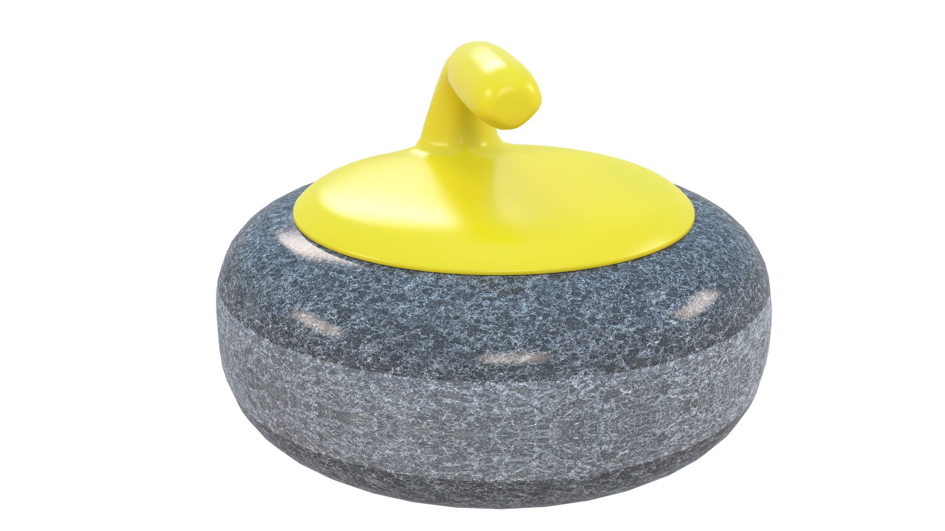 3D Curling Stone - Yellow - TurboSquid 1909376