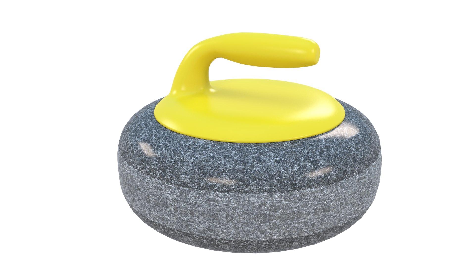 3D Curling Stone - Yellow - TurboSquid 1909376