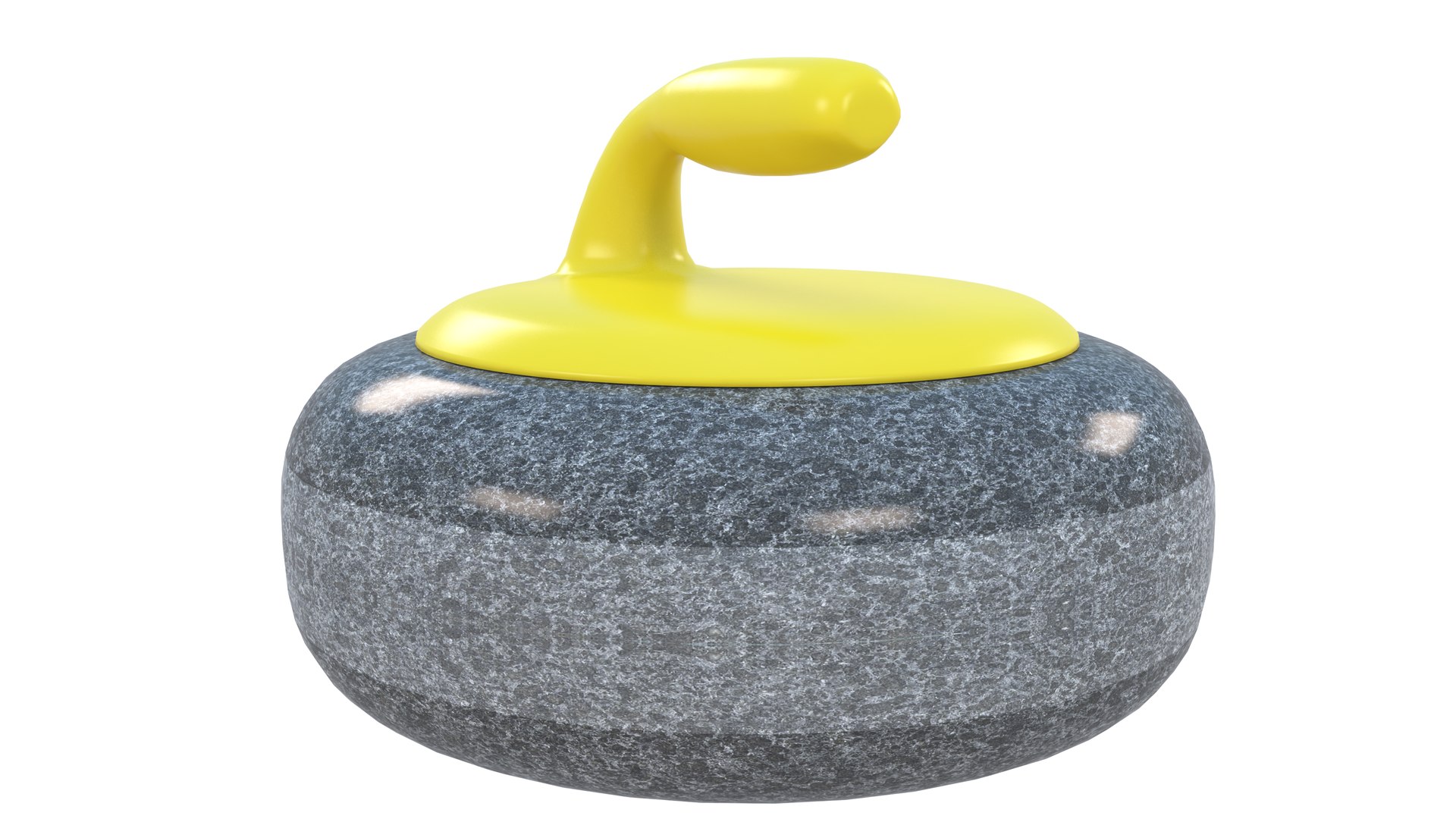 3D Curling Stone - Yellow - TurboSquid 1909376