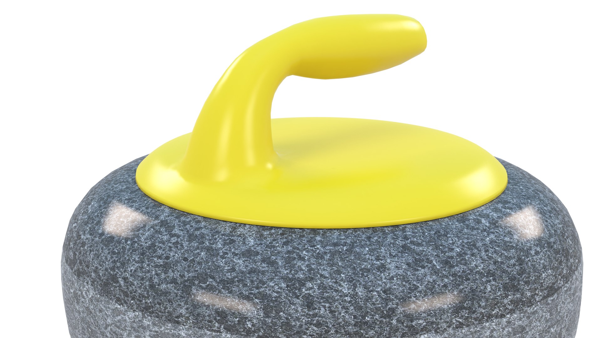 3D Curling Stone - Yellow - TurboSquid 1909376