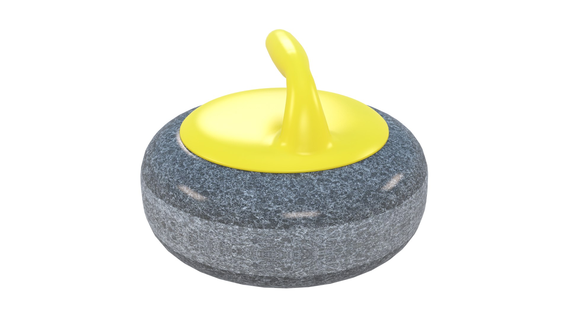 3D Curling Stone - Yellow - TurboSquid 1909376