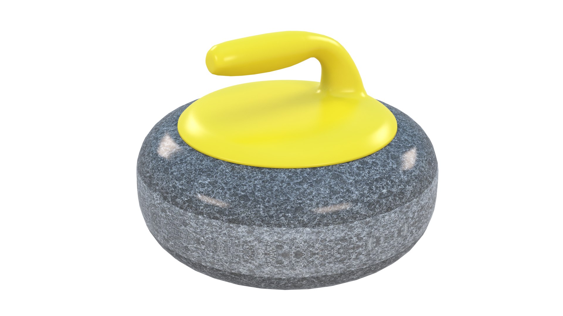 3D Curling Stone - Yellow - TurboSquid 1909376