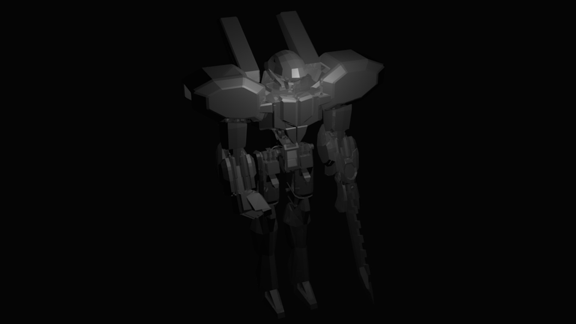 Free Melee Biped Robot 3d Model