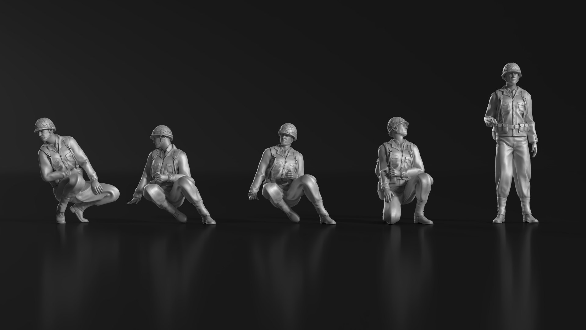 3D WWII Soldier Set 11 Model - TurboSquid 2148920