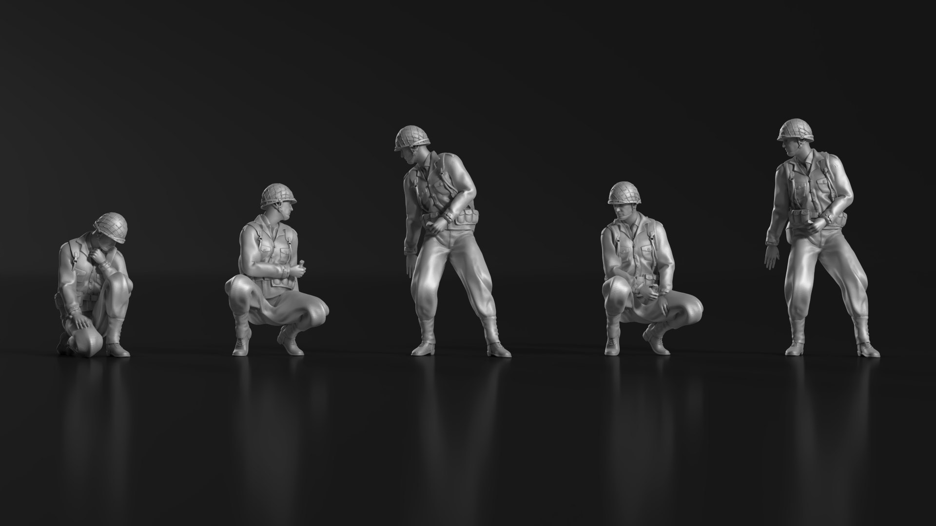 3D WWII Soldier Set 11 Model - TurboSquid 2148920