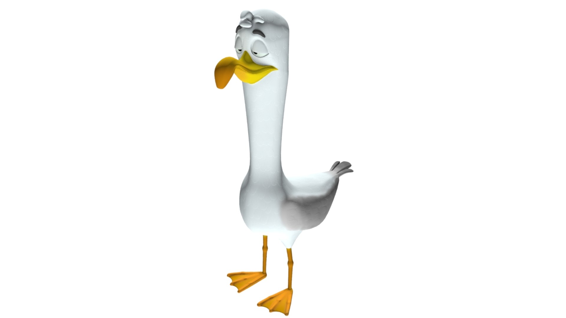 Goofy Seagull 3D Model - TurboSquid 1372366
