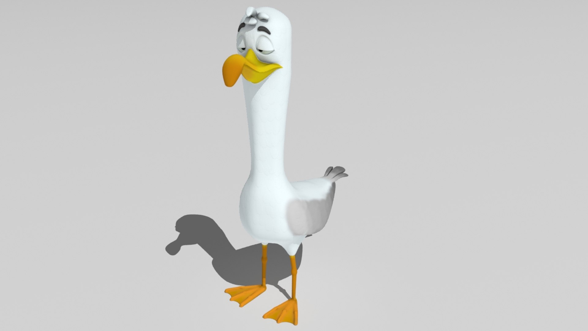 Goofy Seagull 3D Model - TurboSquid 1372366