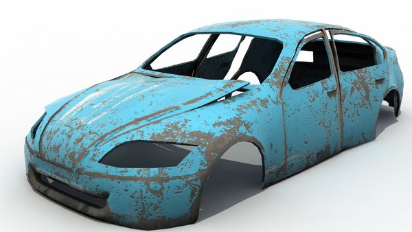 modelo 3d carro de chatarra oxidado - TurboSquid 1001816