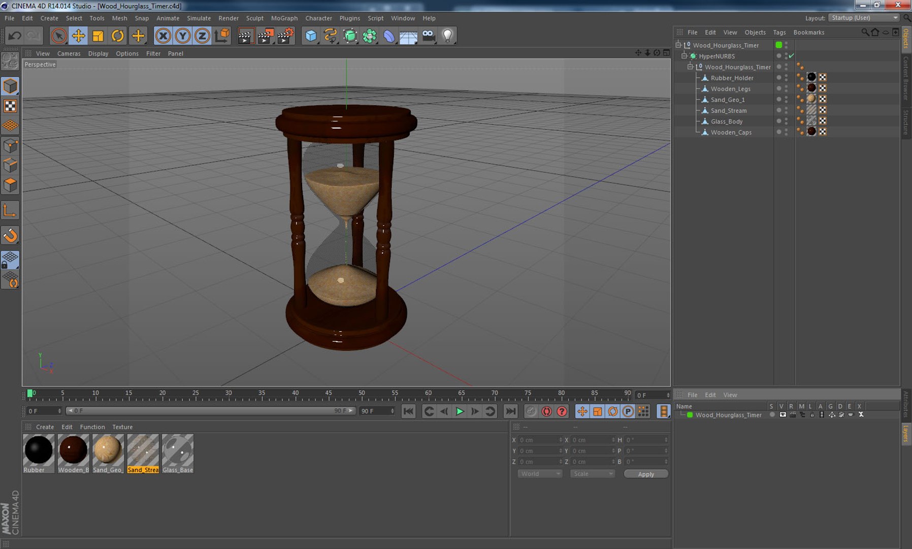 Wood Hourglass Timer Time 3D Model - TurboSquid 1297427