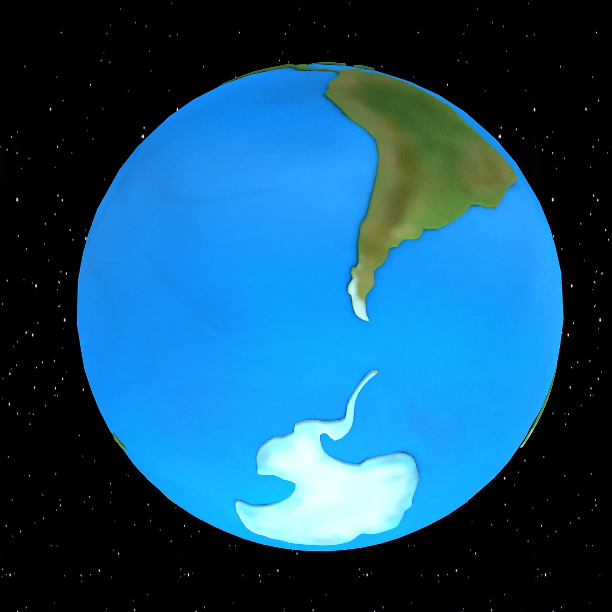 3d cartoon earth model