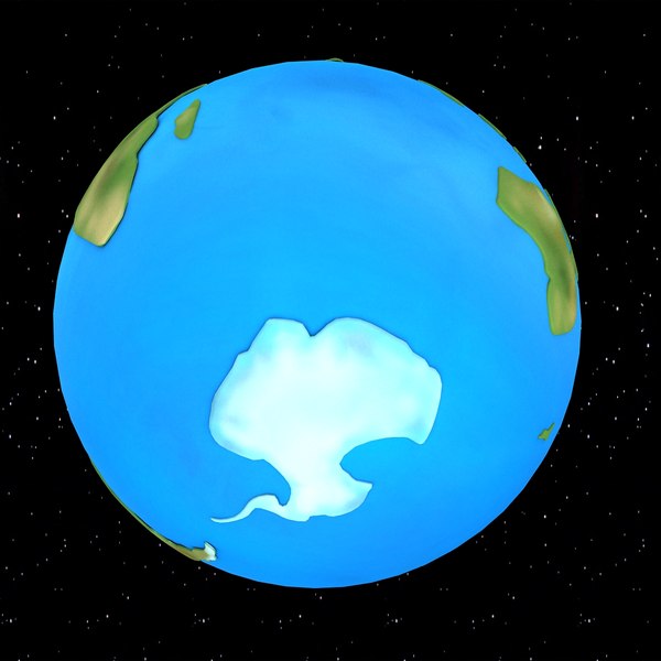3d cartoon earth model