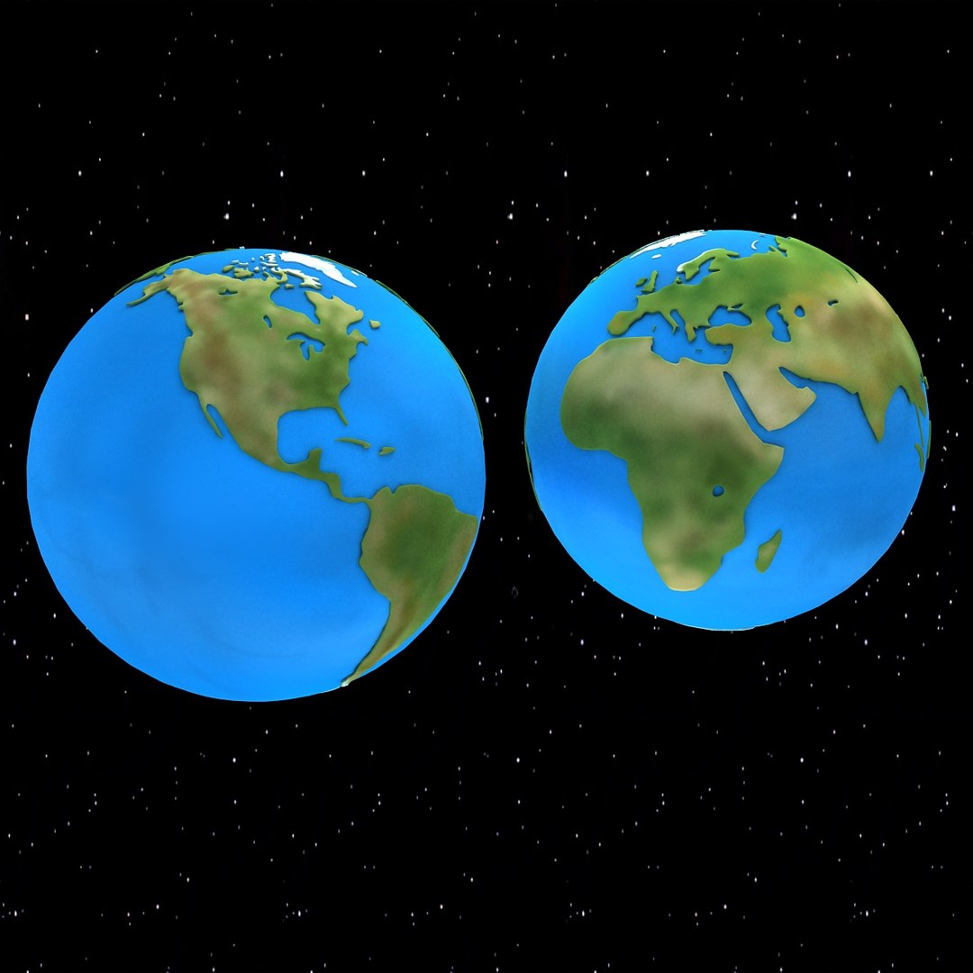 3d cartoon earth model