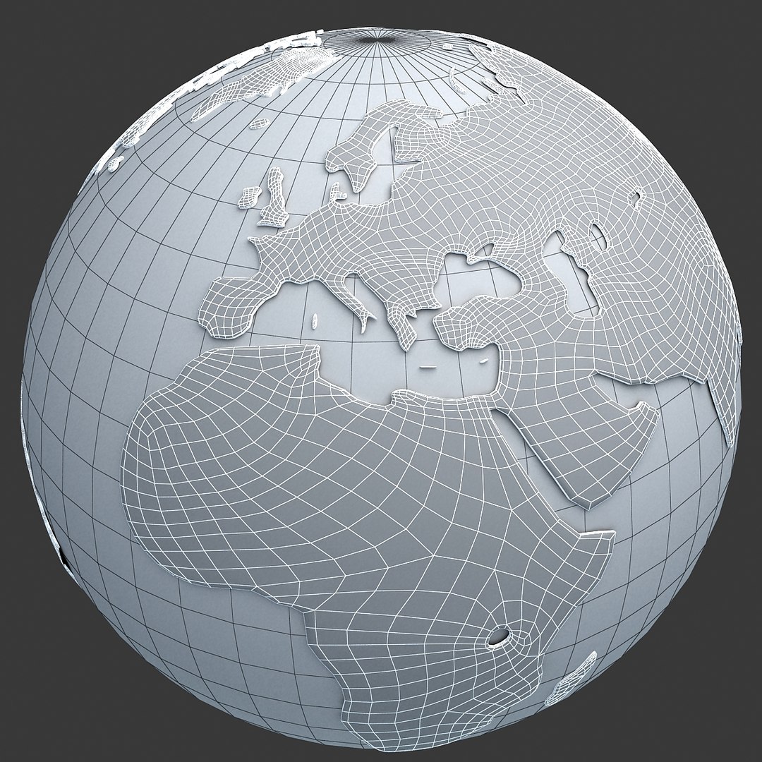 3d cartoon earth model