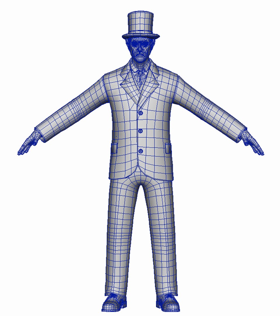 Maya Rigged 19th Century Man