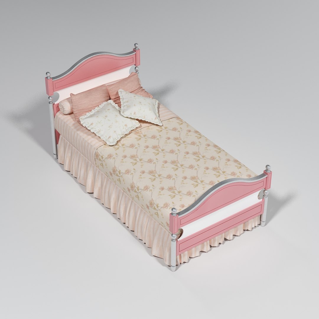 3d model girl s bed