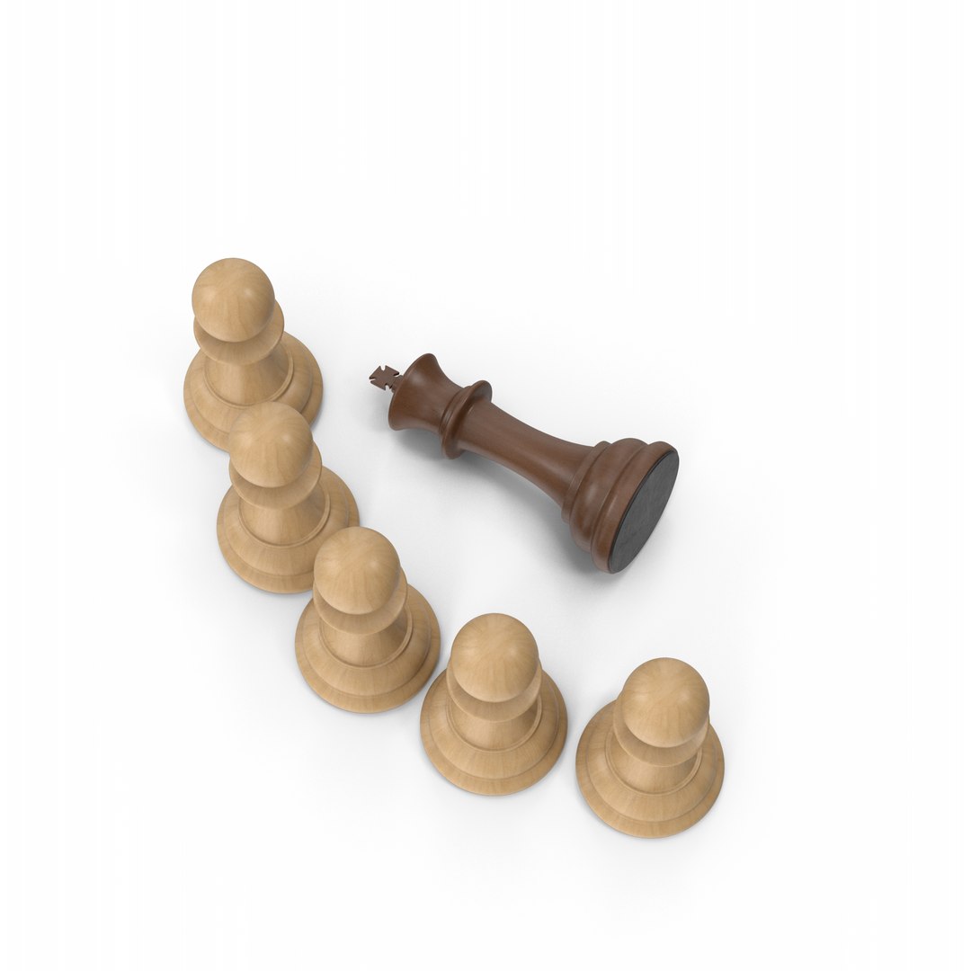 3D Chess Pawns Defeat King - TurboSquid 2226954