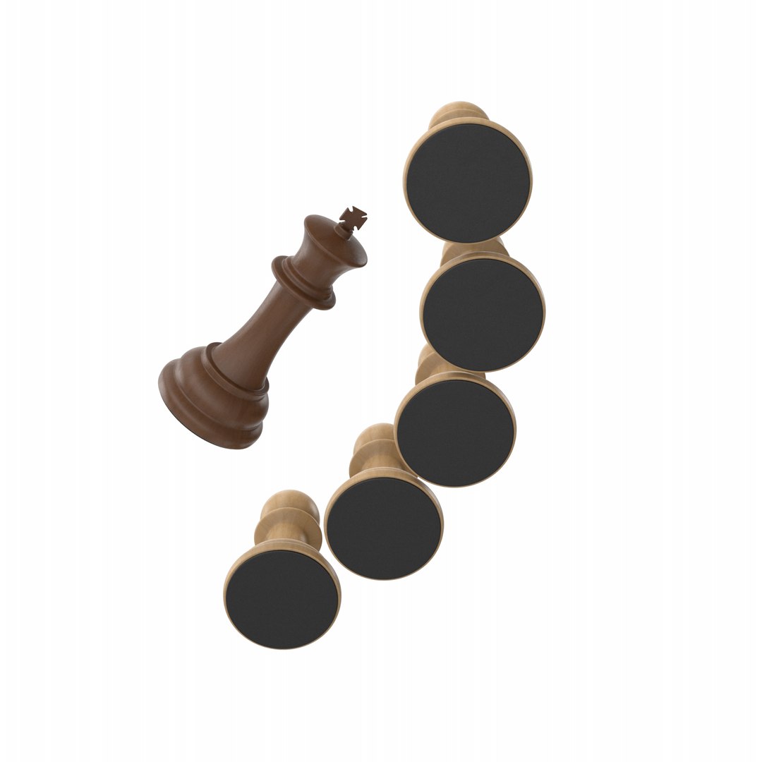 3D Chess Pawns Defeat King - TurboSquid 2226954