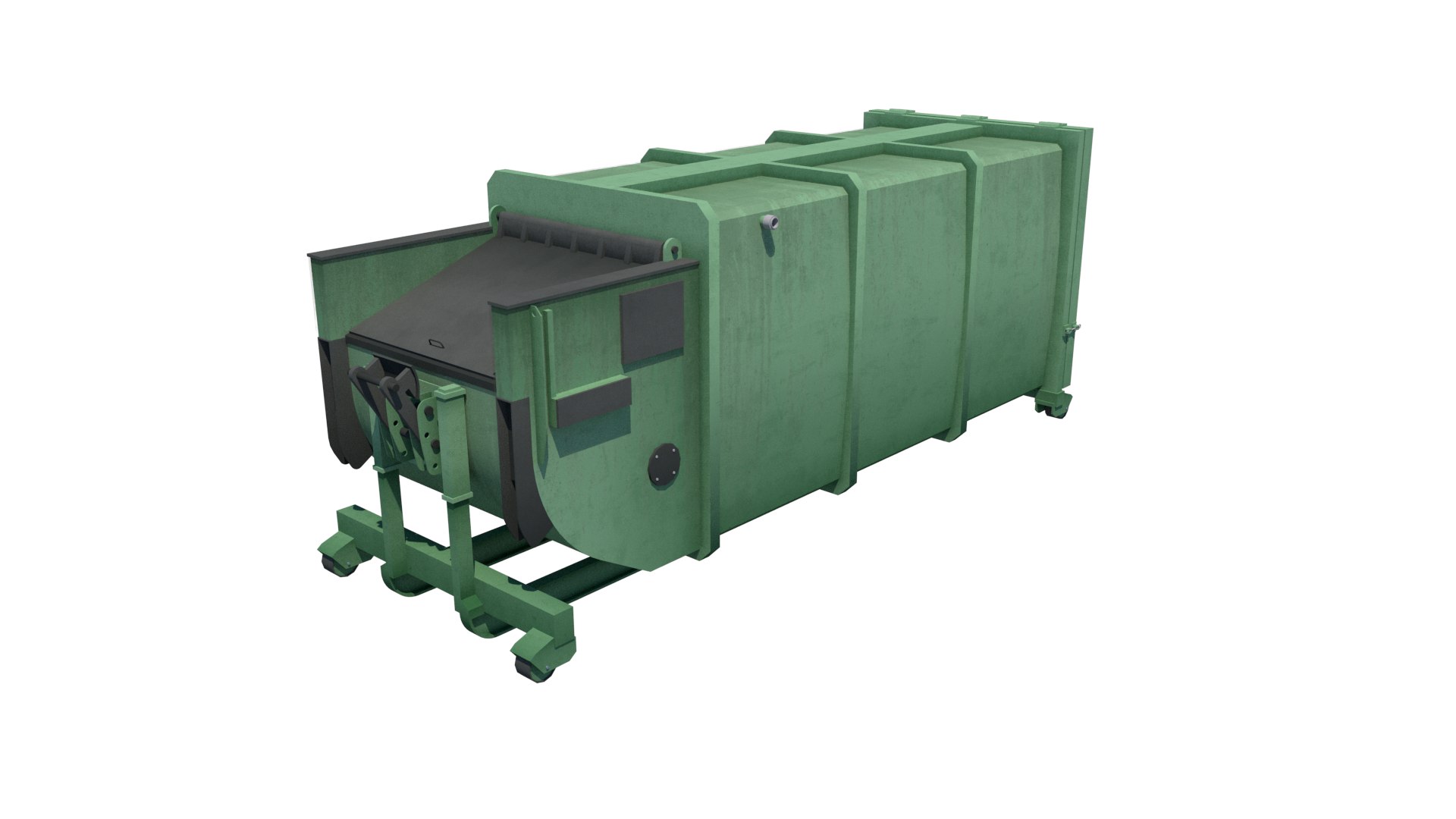 Green Trash Compactor 3D Model - TurboSquid 2398711