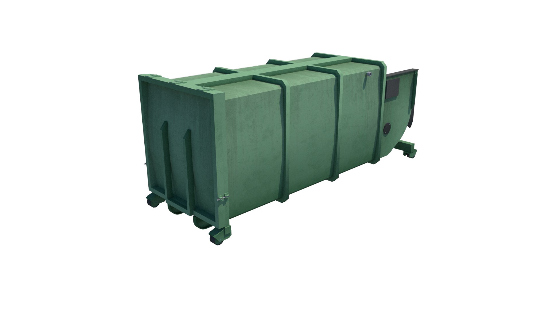 Green Trash Compactor 3D Model - TurboSquid 2398711