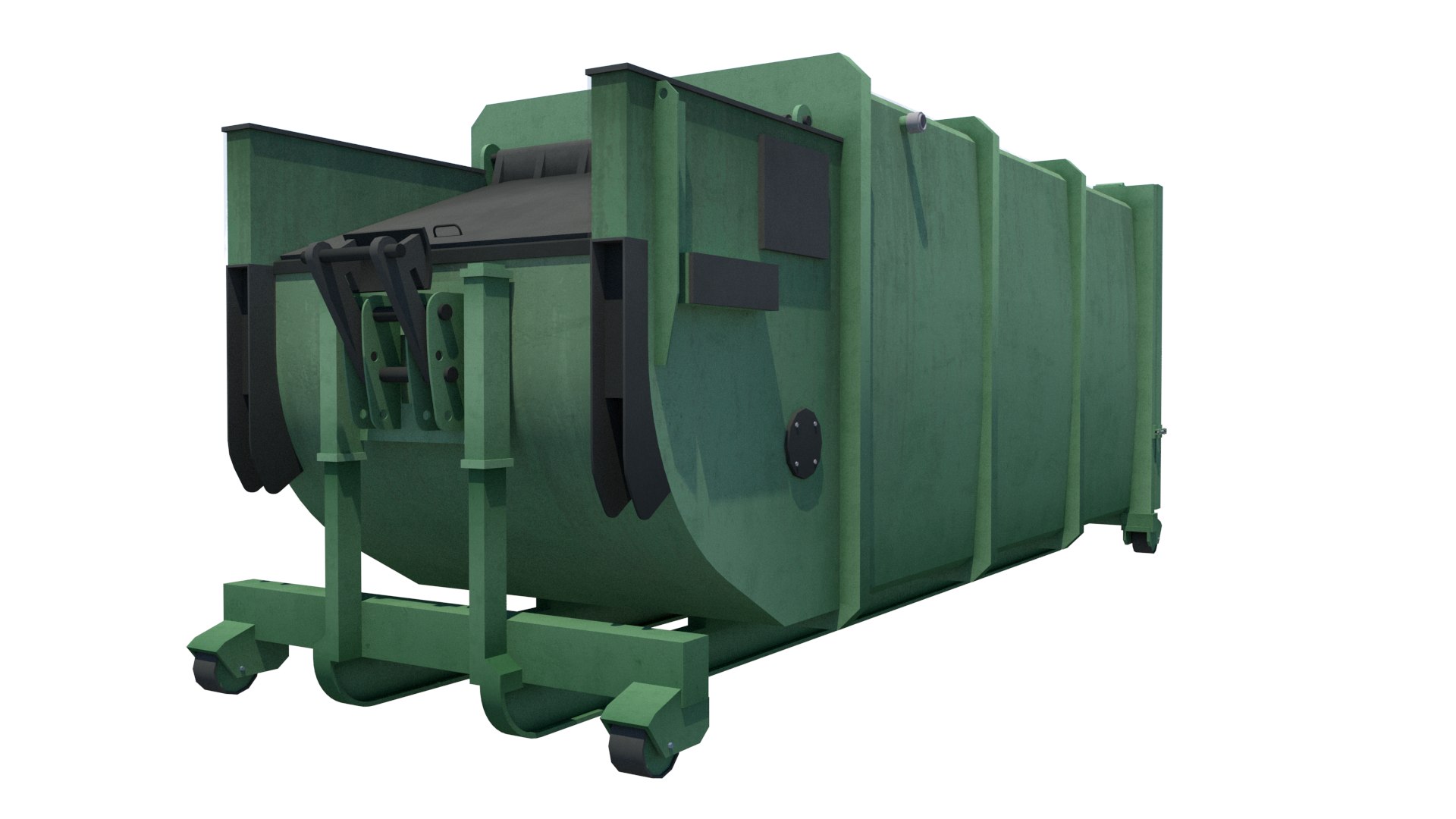 Green Trash Compactor 3D Model - TurboSquid 2398711