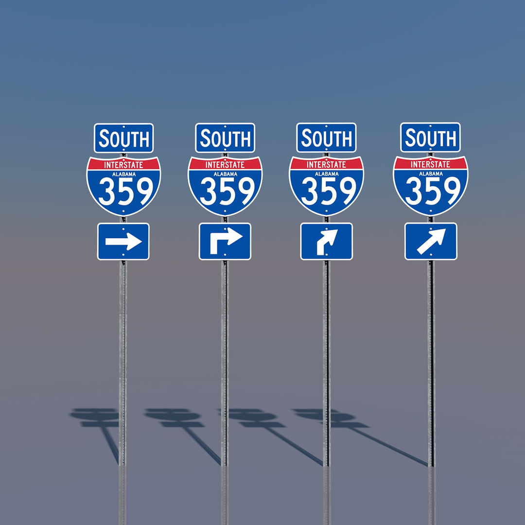 3d interstate 359 signs model
