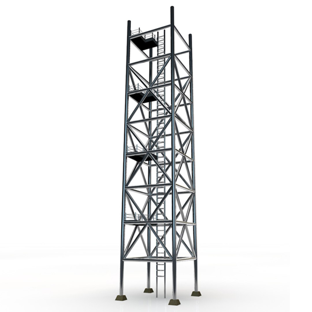 3d Model Metal Scaffolding Tower