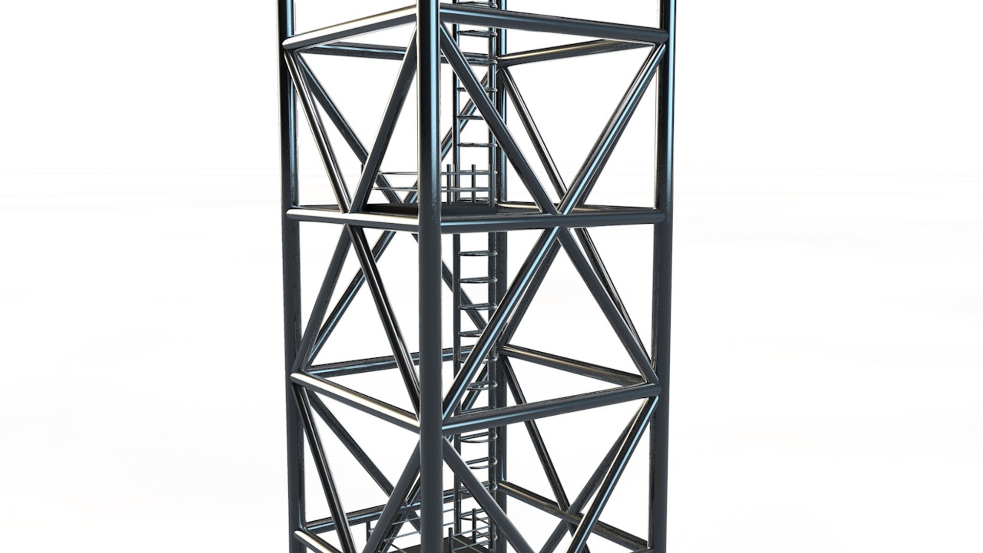 3d Model Metal Scaffolding Tower