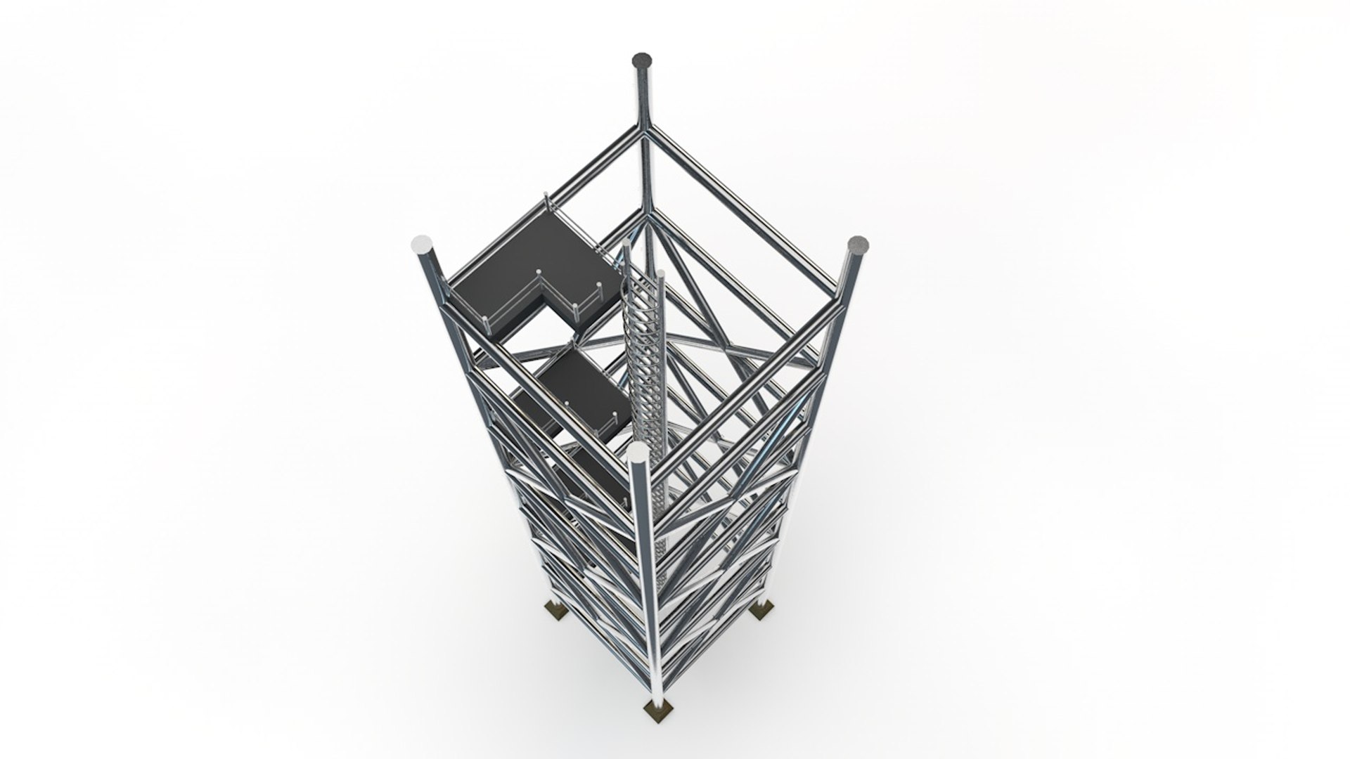 3d Model Metal Scaffolding Tower