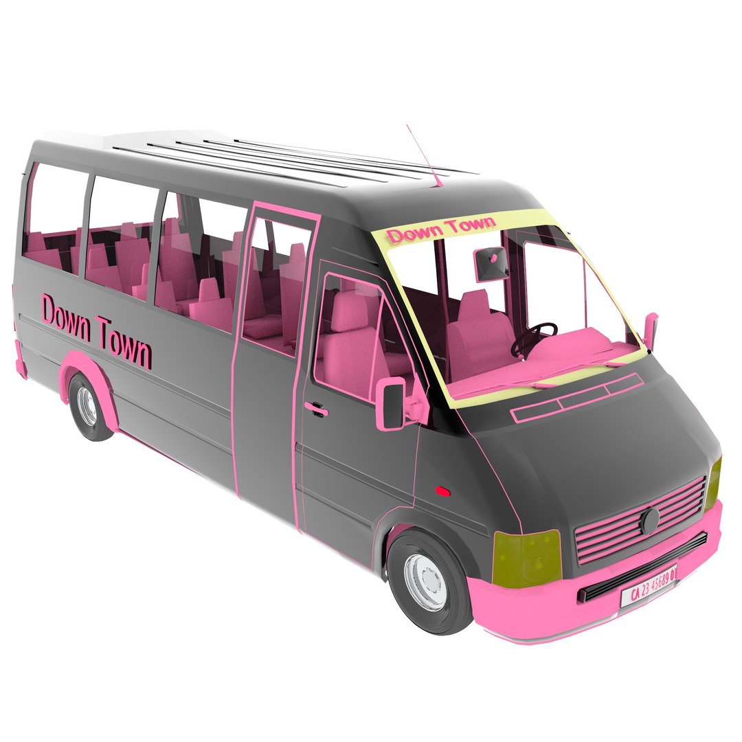 Minibus 3D Model - TurboSquid 2136779