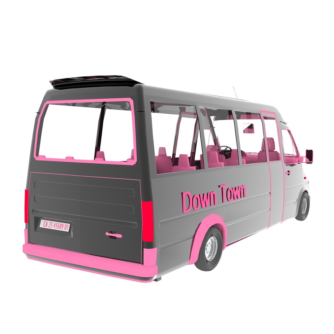 Minibus 3D Model - TurboSquid 2136779