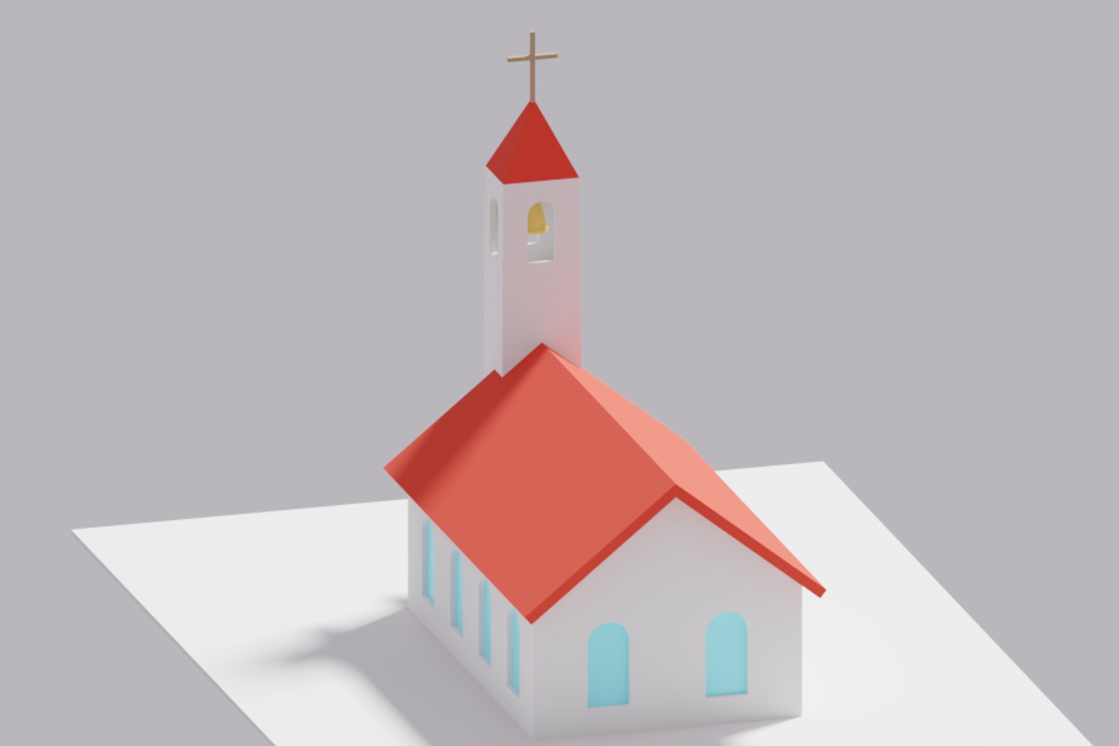 3D Cartoon Simple Church Model - TurboSquid 1490641