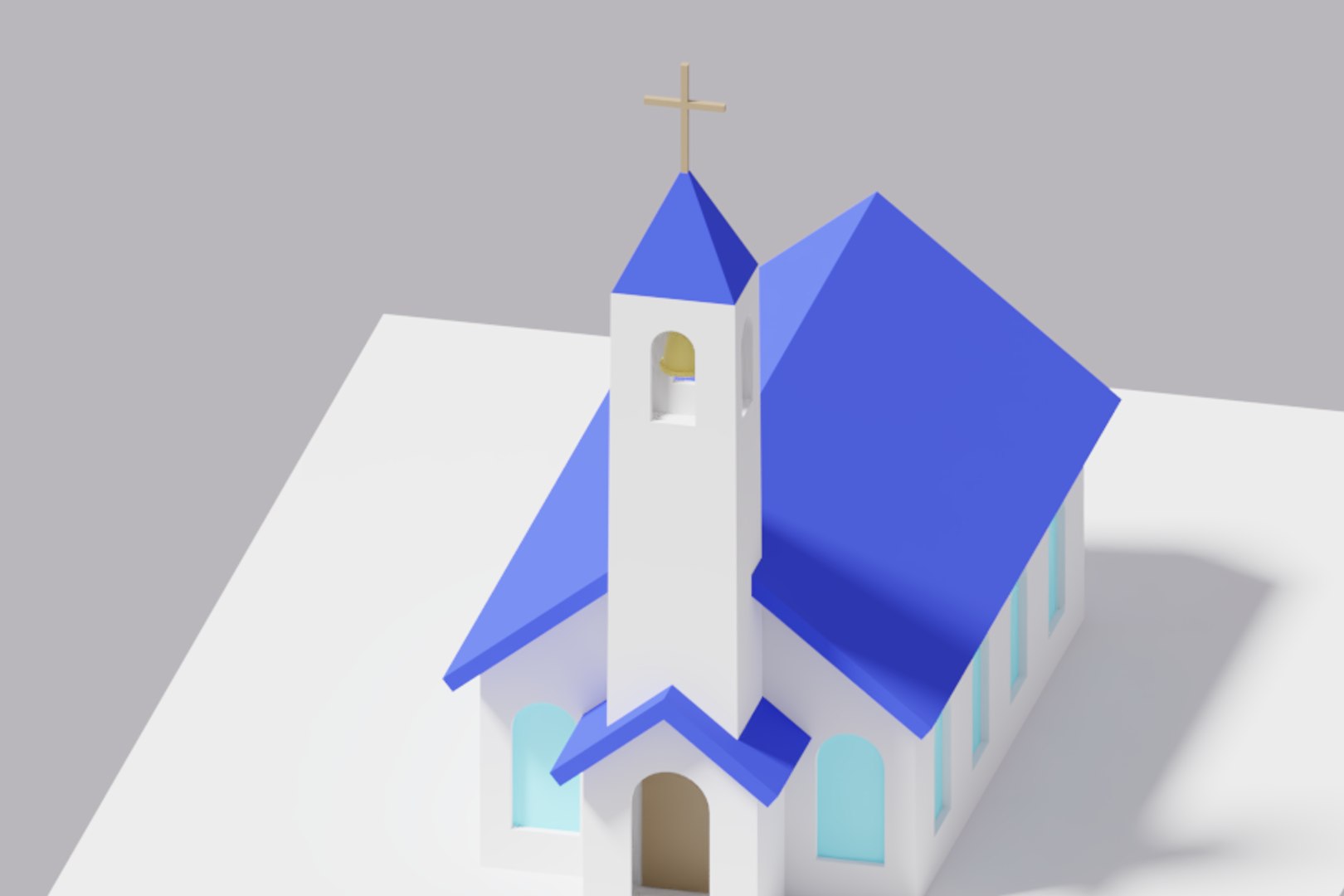 3D Cartoon Simple Church Model - TurboSquid 1490641
