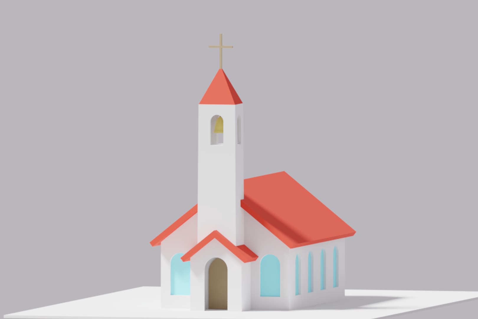 3D Cartoon Simple Church Model - TurboSquid 1490641