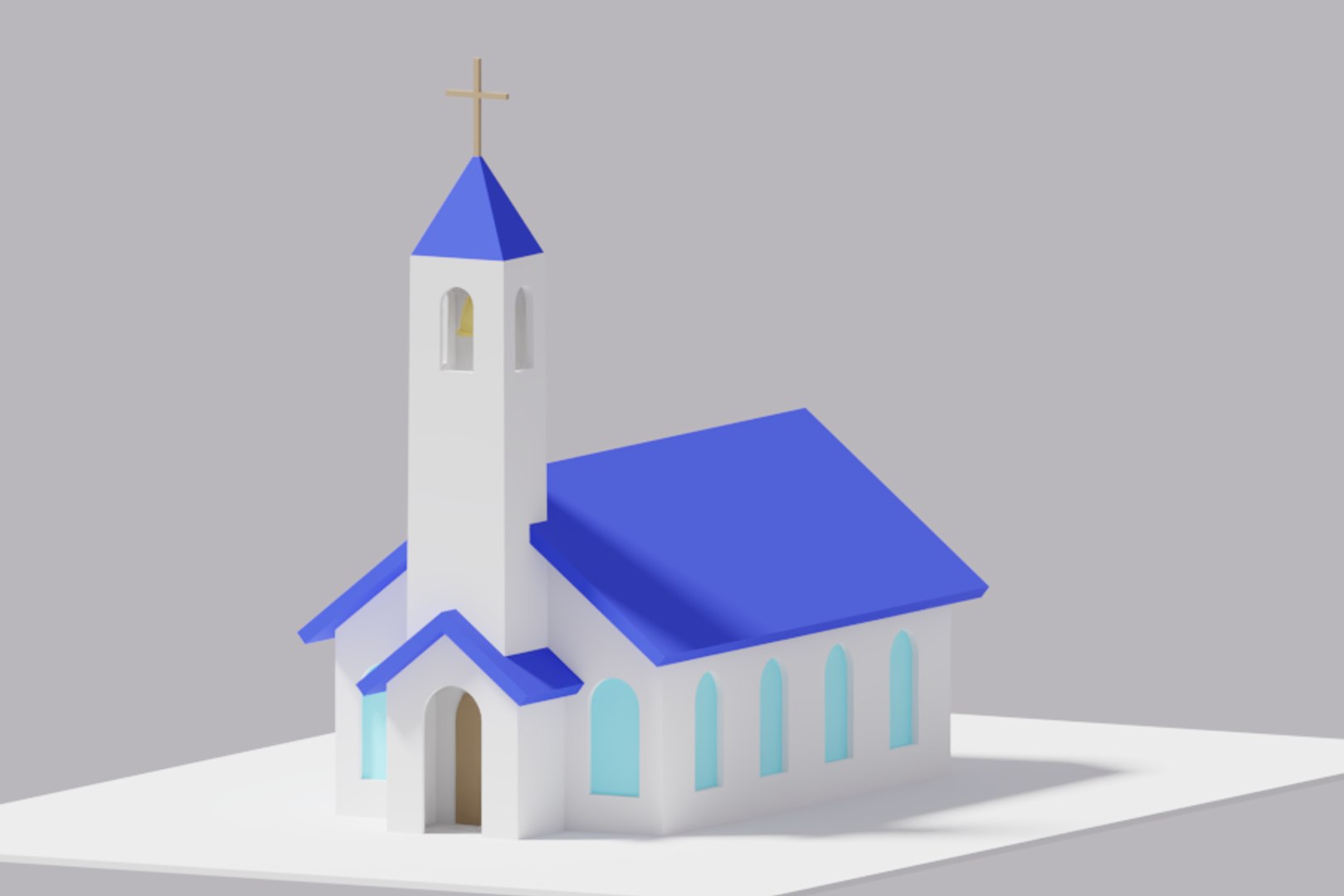 3D Cartoon Simple Church Model - TurboSquid 1490641