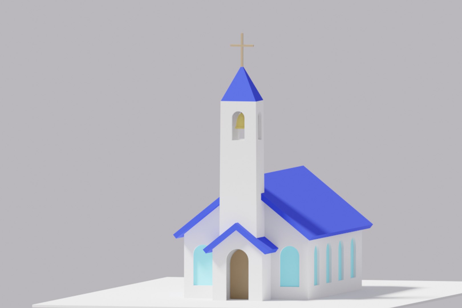 3D Cartoon Simple Church Model - TurboSquid 1490641