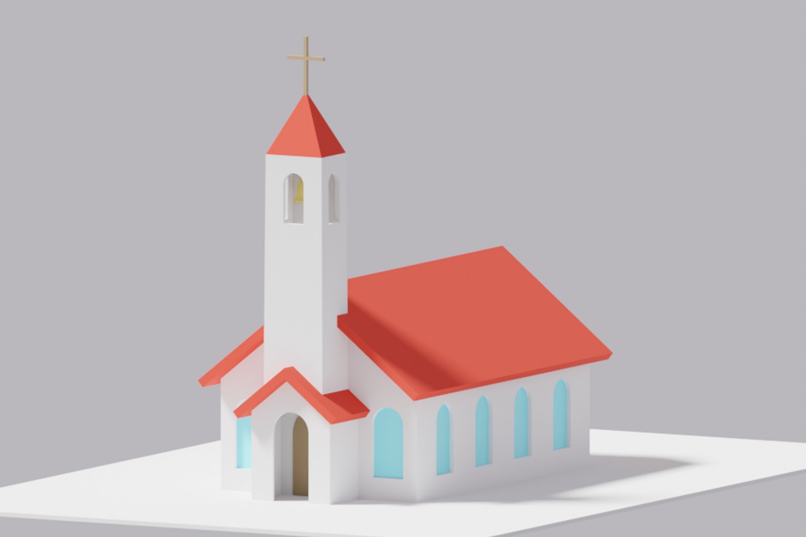 3D Cartoon Simple Church Model - TurboSquid 1490641